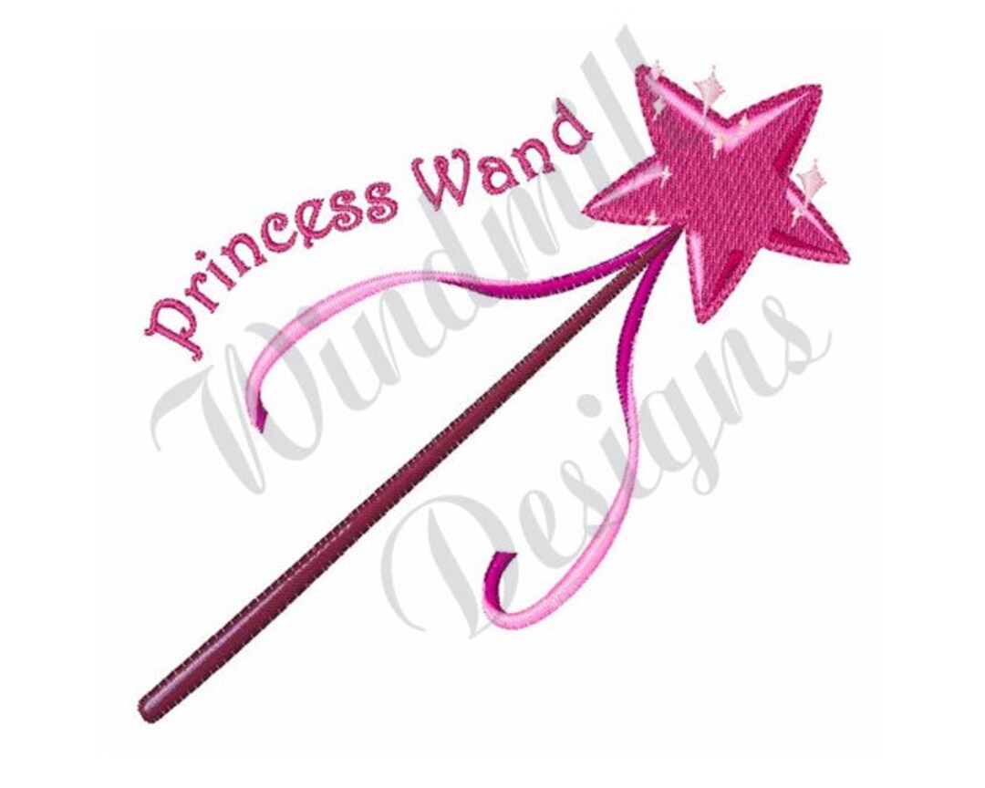 Princess Wand - Machine Embroidery Design, Embroidery Designs, Machine ...