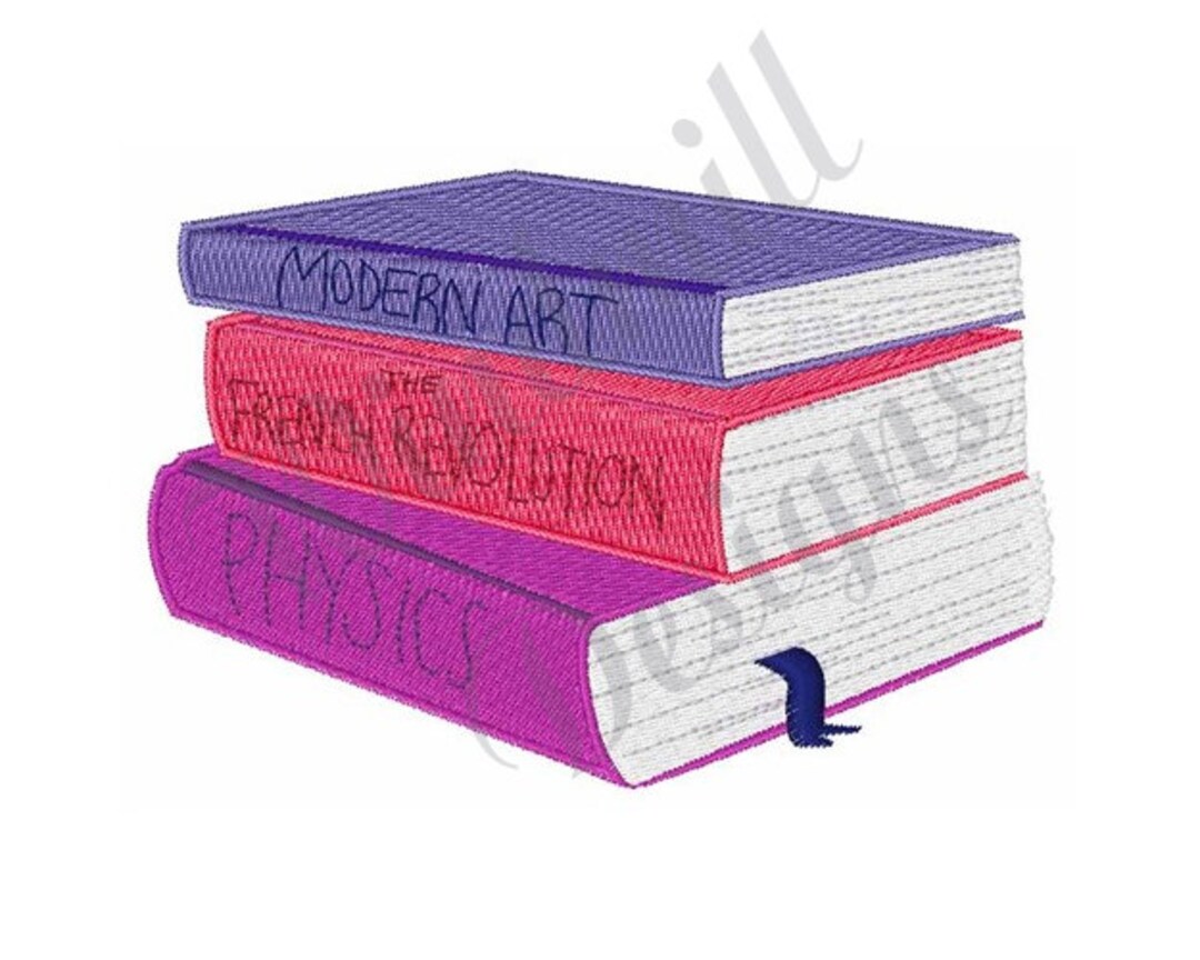 School Books - Machine Embroidery Design, Embroidery Designs, Machine ...