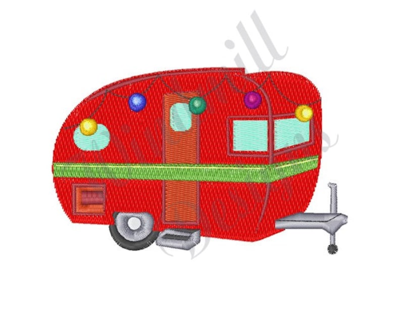 Christmas Camper Machine Embroidery Design Embroidery - Etsy