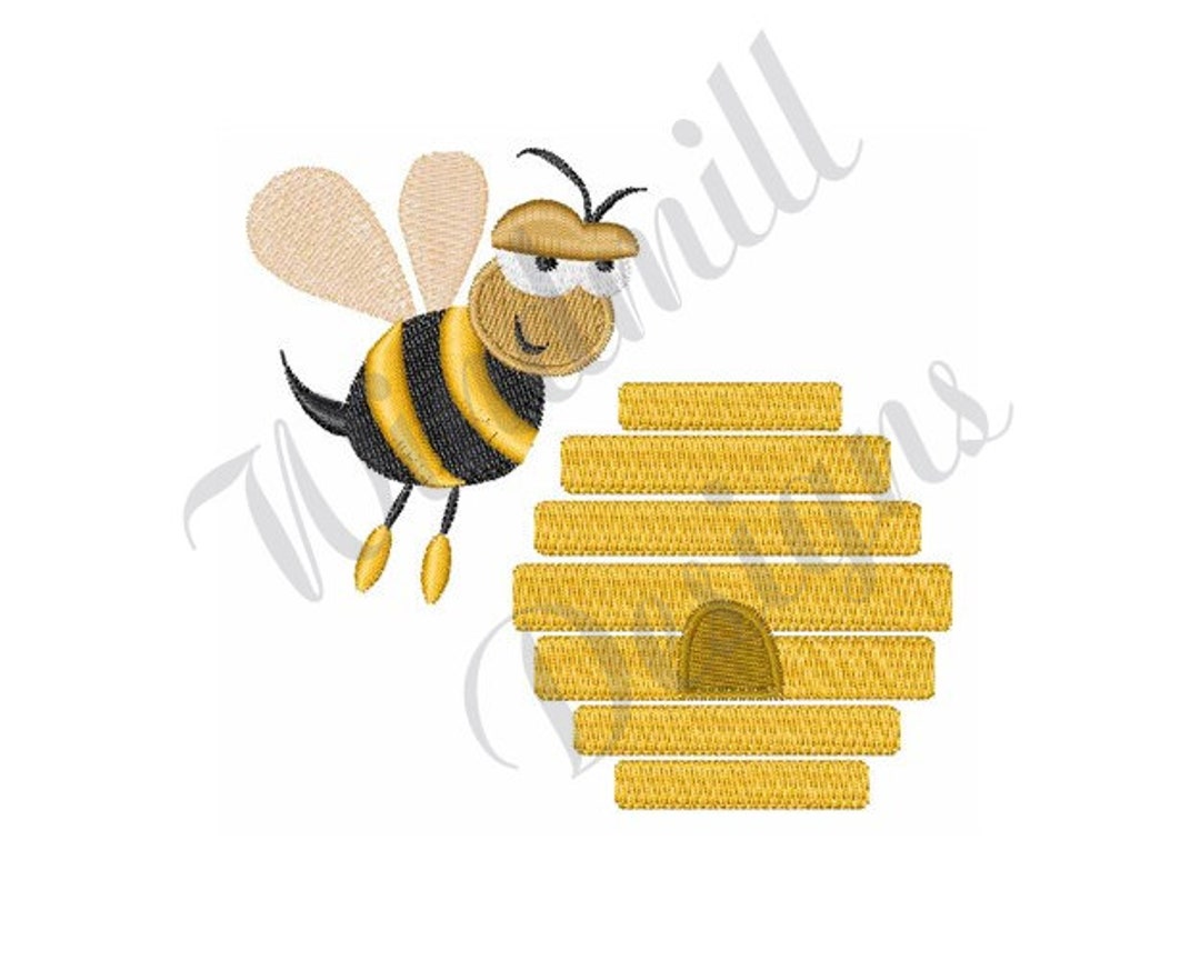 Bee & Hive - Machine Embroidery Design, Embroidery Designs, Embroidery ...