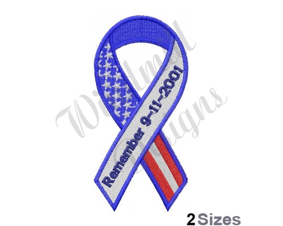 Remember 9-11 Ribbon Machine Embroidery Design | Etsy