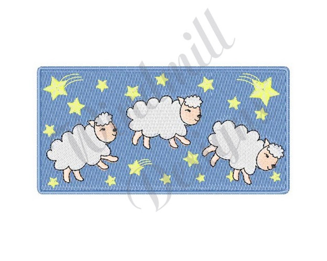 Counting Sheep - Machine Embroidery Design, Embroidery Designs, Machine ...