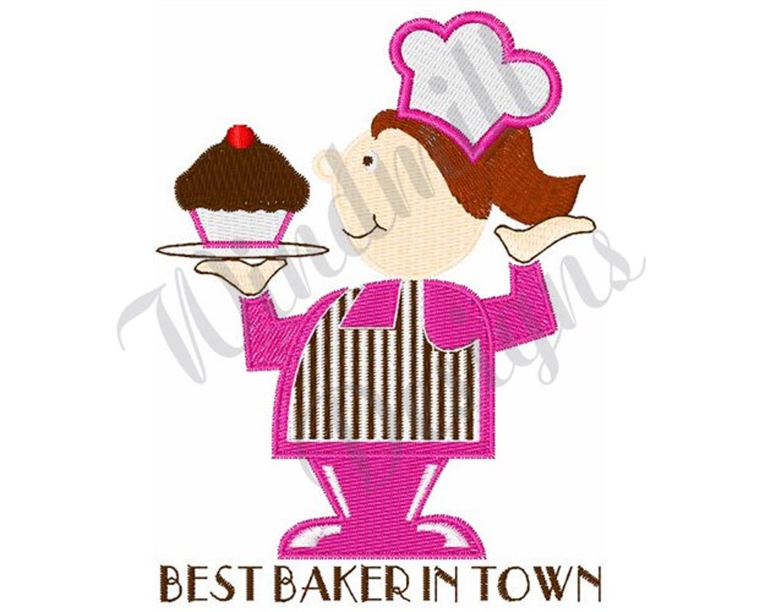 Best Baker Cupcake - Machine Embroidery Design, Embroidery Designs ...