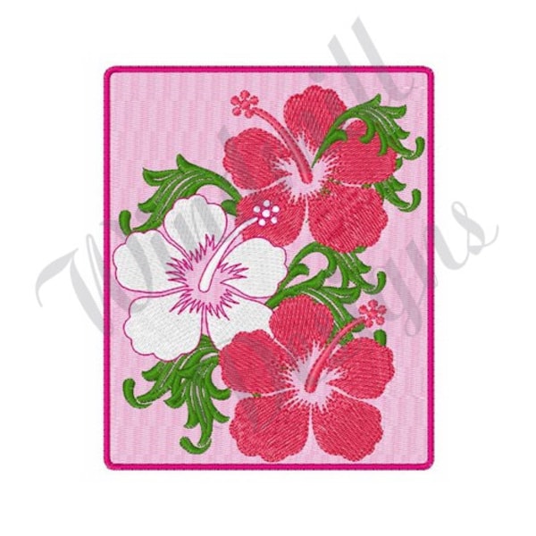 Hibiscus Embroidery - Etsy