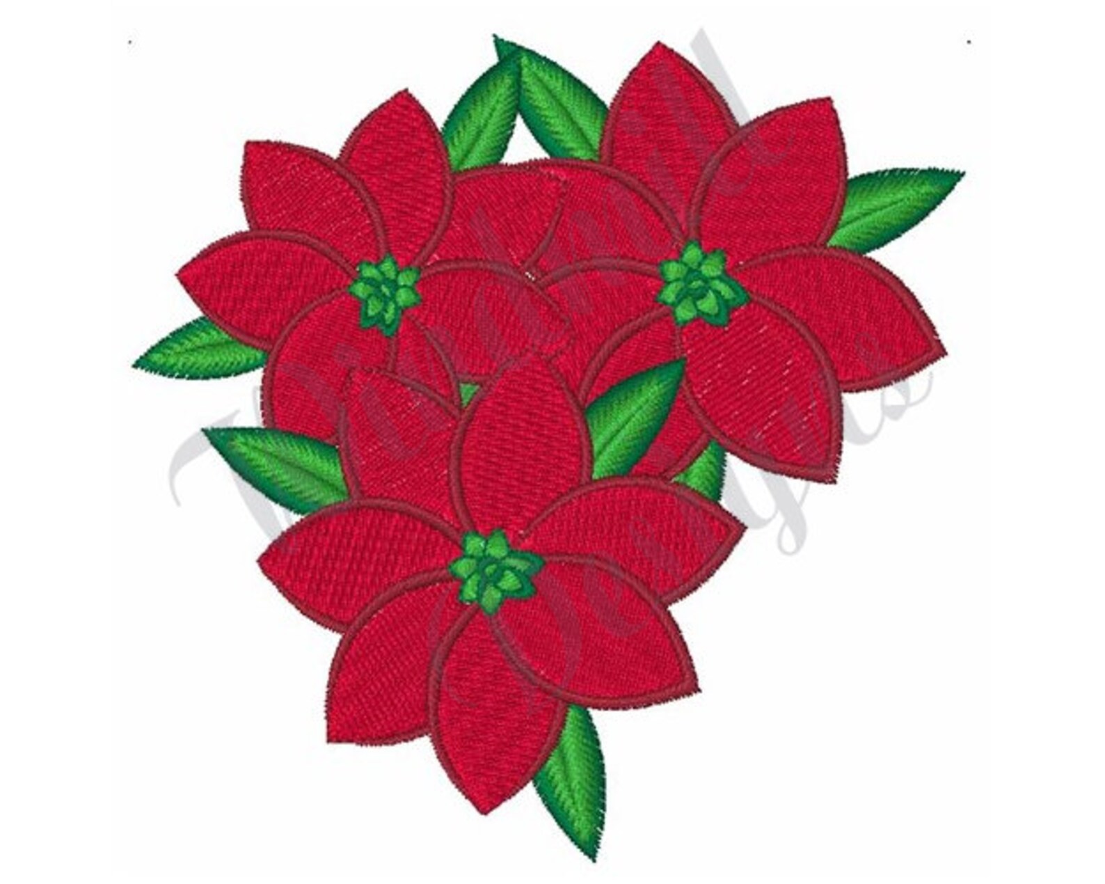Poinsettias - Machine Embroidery Design, Embroidery Designs, Machine ...