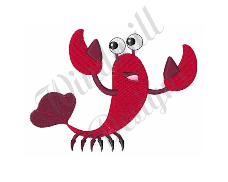 Cartoon Baby Lobster Machine Embroidery Design Embroidery - Etsy