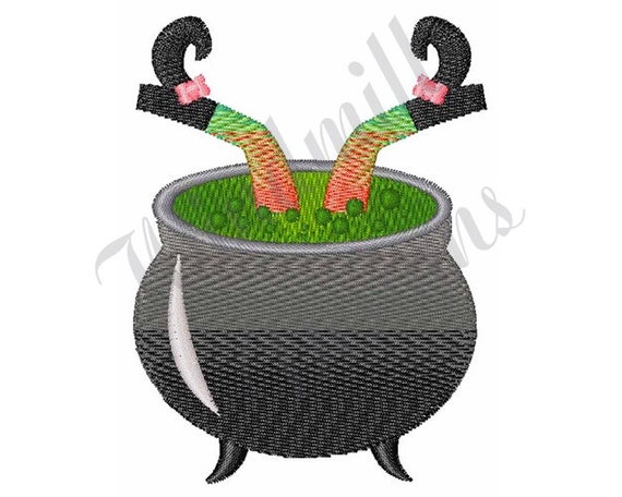 Witch Cauldron Machine Embroidery Design Embroidery | Etsy