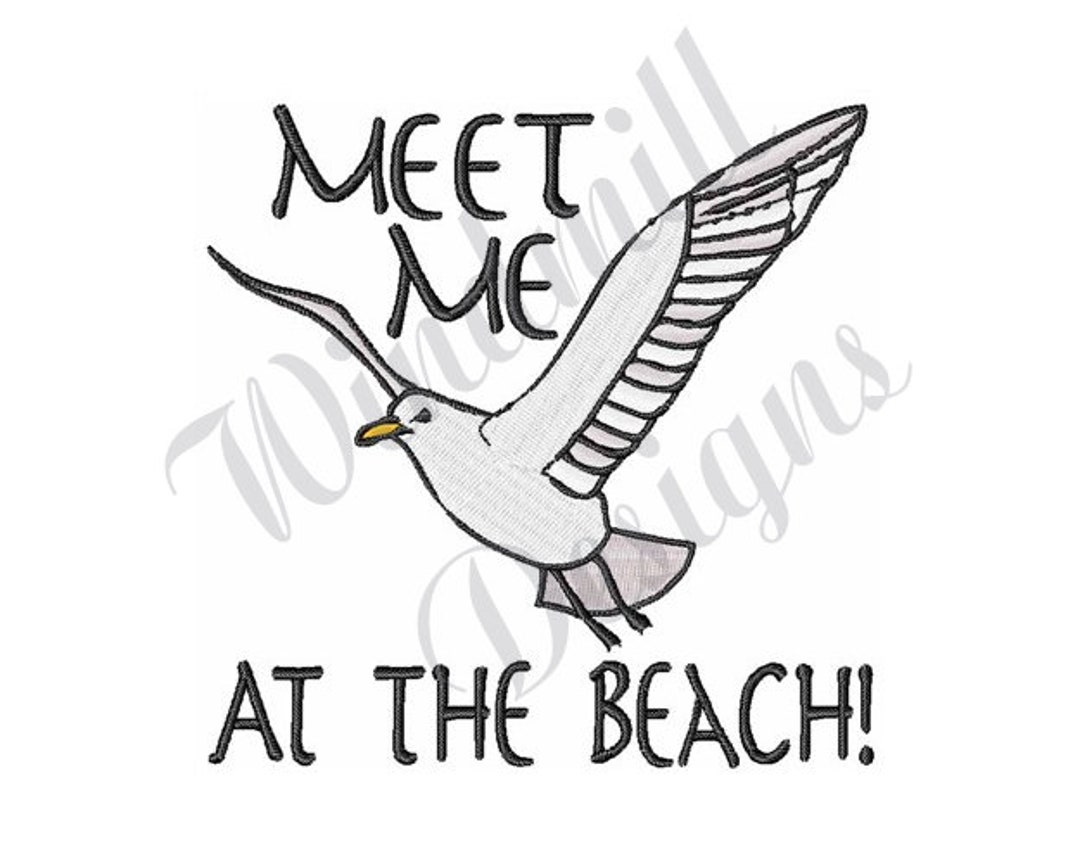 Beach Seagull - Machine Embroidery Design, Embroidery Designs, Machine ...
