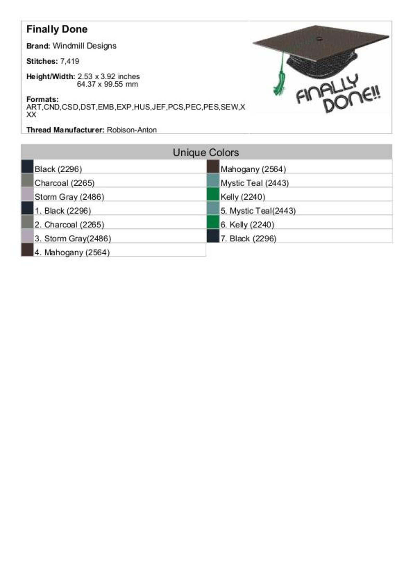 Graduation Cap Machine Embroidery Design Embroidery Designs | Etsy