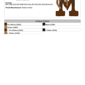 Cowboy Western Letter M - Machine Embroidery Design, Embroidery Designs ...