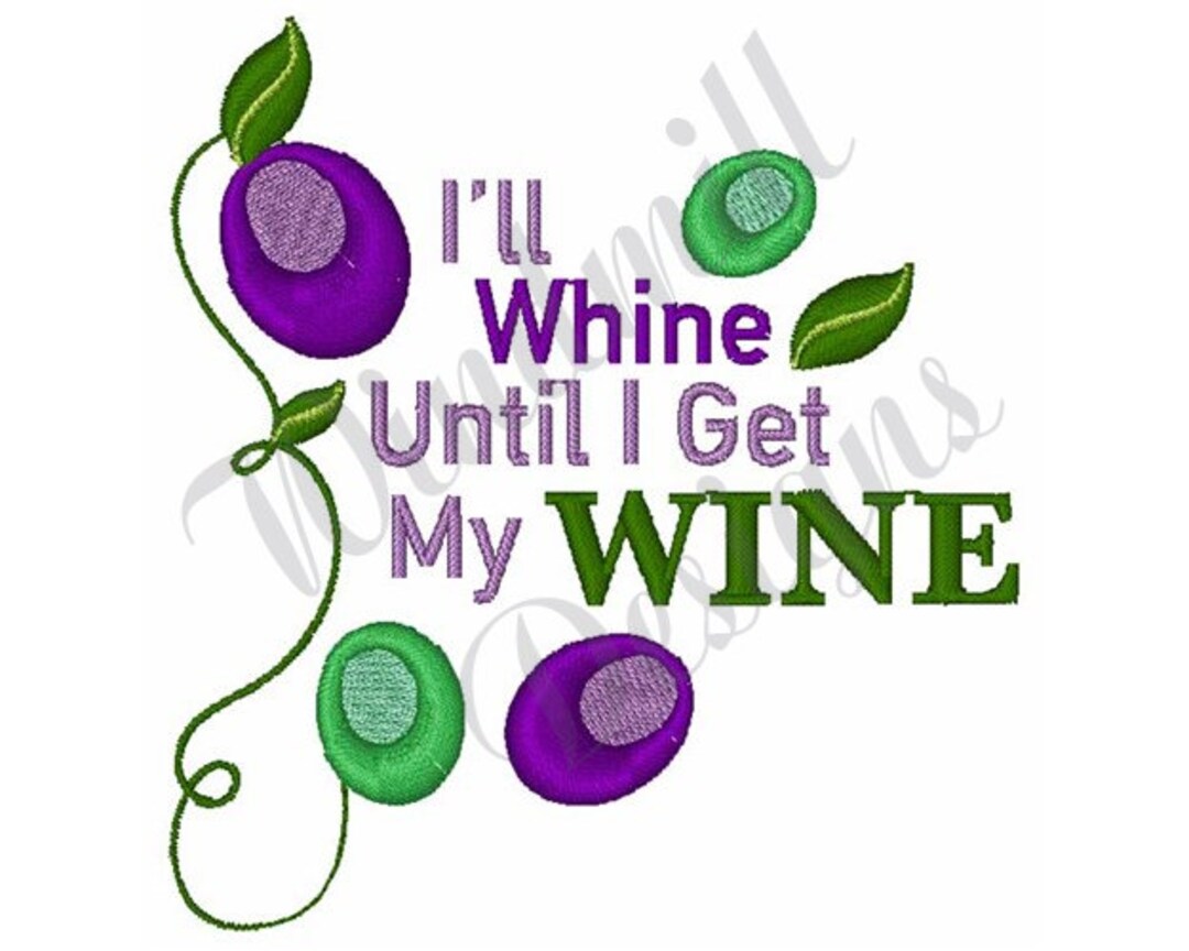 Get My Wine - Machine Embroidery Design, Embroidery Designs, Machine ...