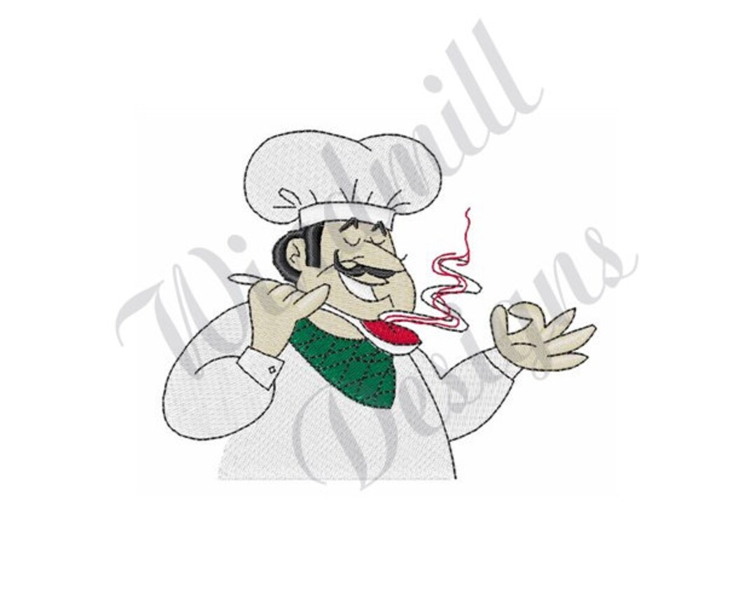 Italian Chef - Machine Embroidery Design, Embroidery Designs, Machine ...