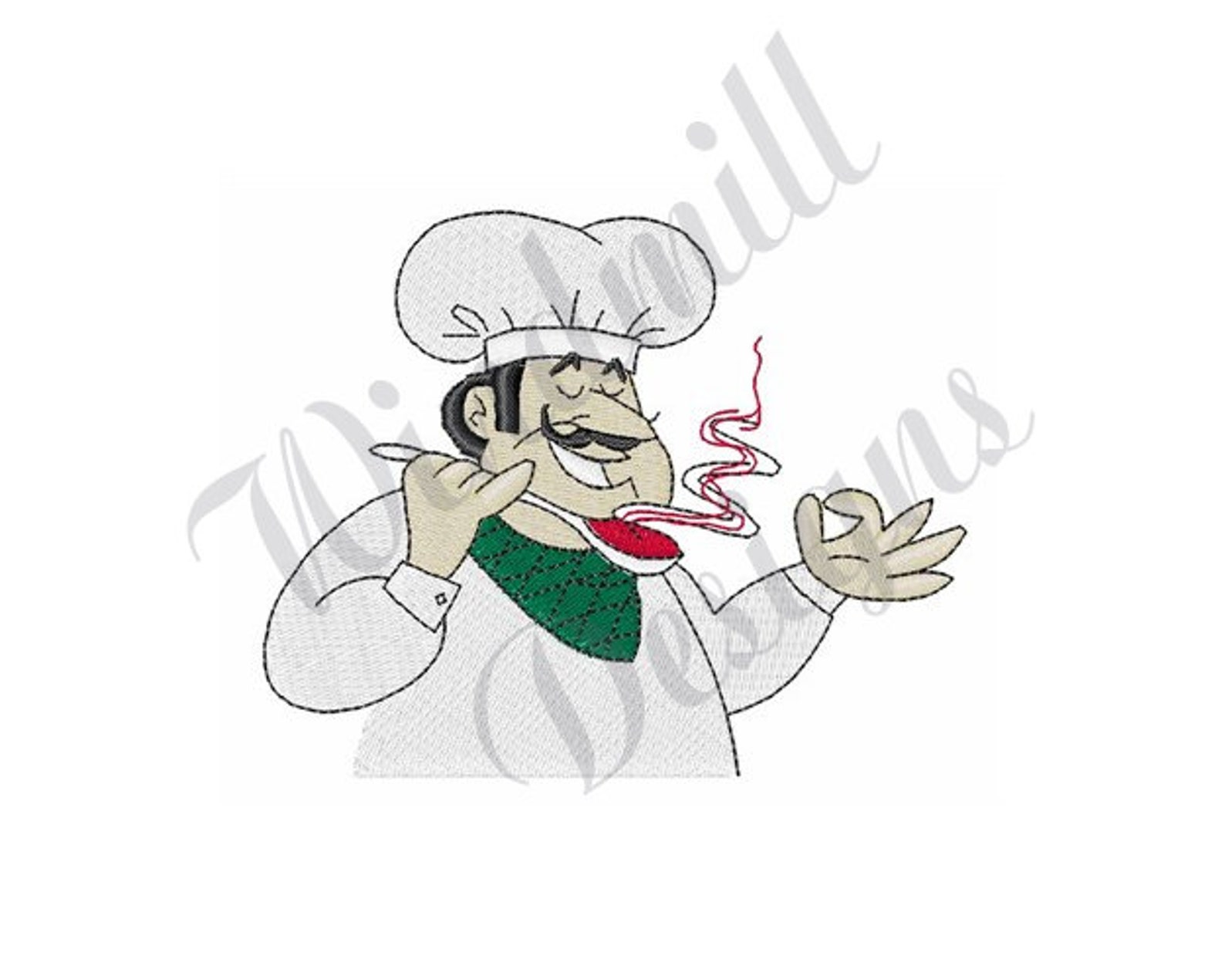 Italian Chef - Machine Embroidery Design, Embroidery Designs, Machine ...