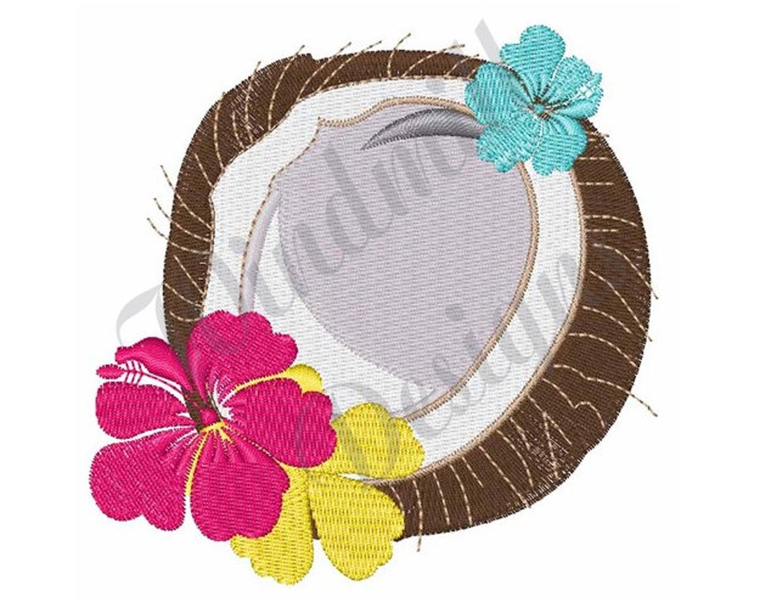 Tropical Coconut -machine Embroidery Design, Embroidery Designs ...