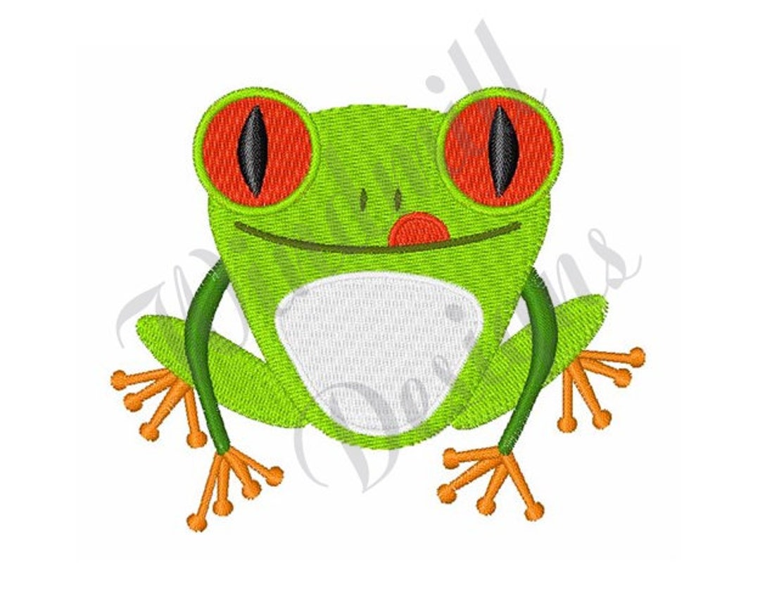 Green Tree Frog - Machine Embroidery Design, Embroidery Designs ...
