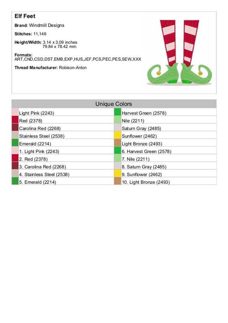 Elf Feet - Machine Embroidery Design, Embroidery Designs, Machine ...