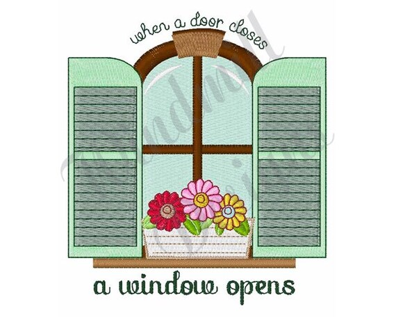 Spring Window Machine Embroidery Design Embroidery Designs | Etsy