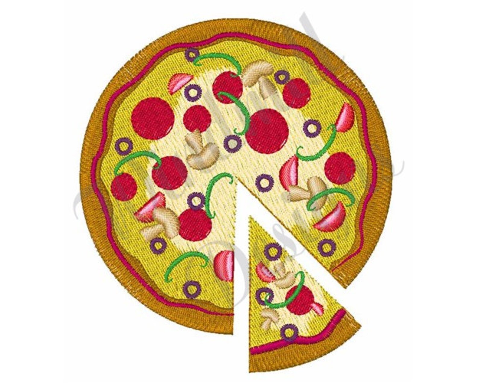 Pizza Pie - Machine Embroidery Design, Embroidery Designs, Machine ...