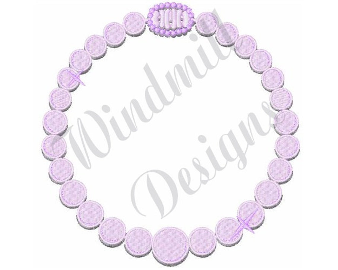 Pearl Necklace Machine Embroidery Design Embroidery - Etsy