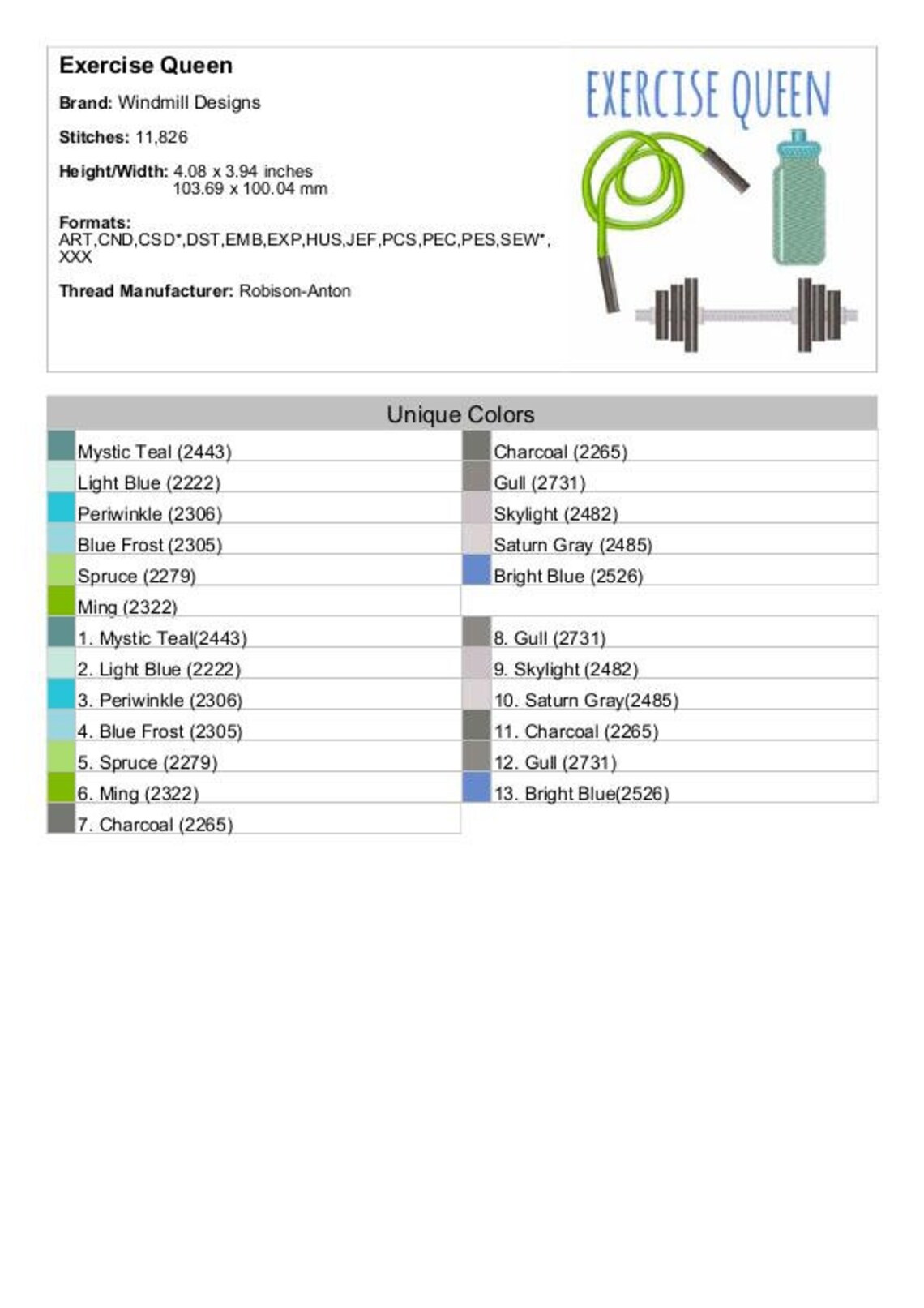 Exercise Queen Machine Embroidery Design Embroidery - Etsy