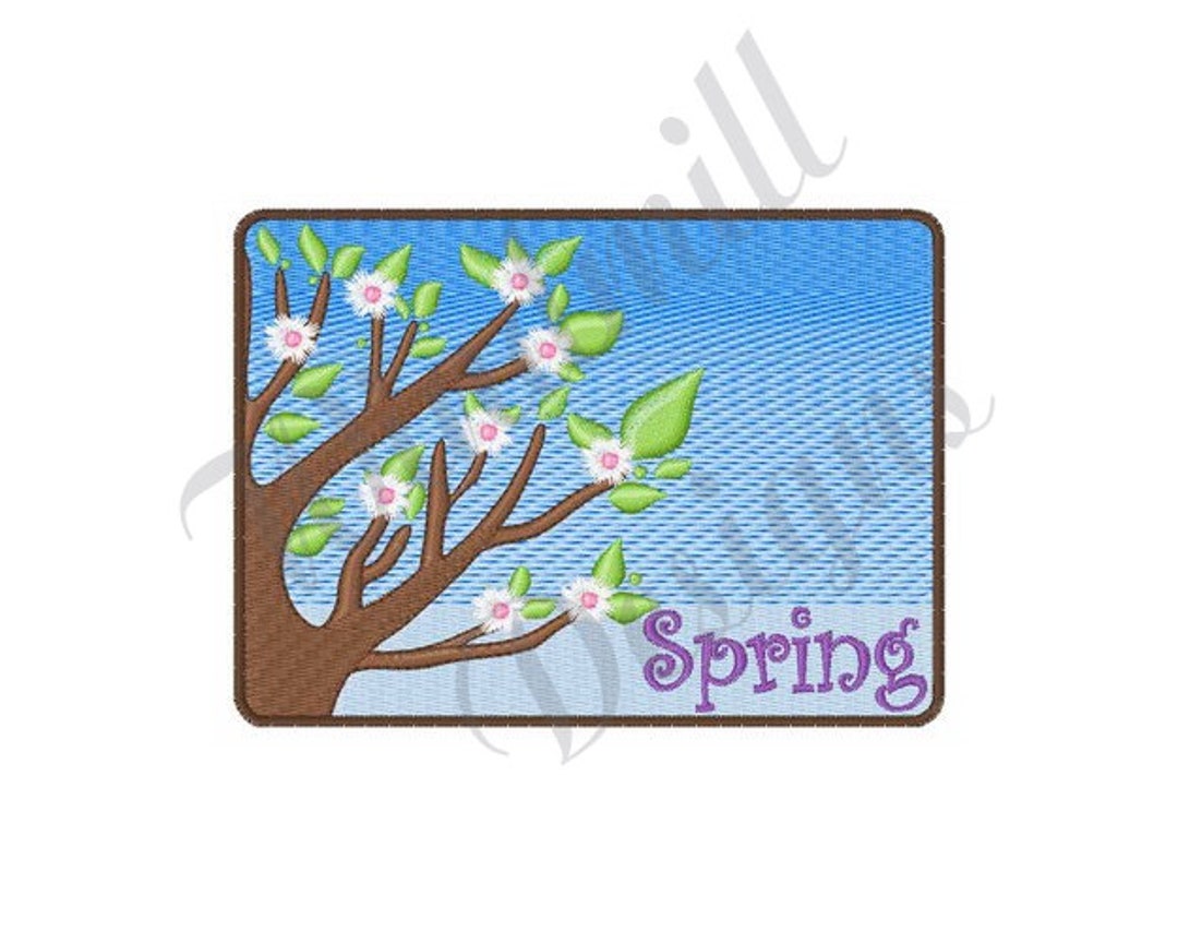Spring Tree - Machine Embroidery Design, Embroidery Designs, Machine ...