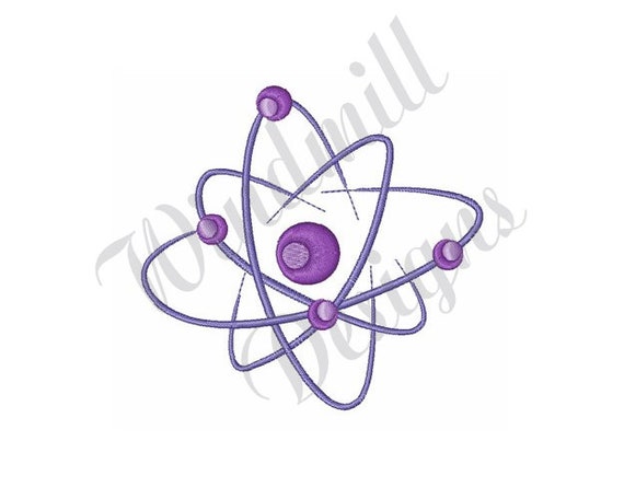 Atom Symbol Machine Embroidery Design Embroidery Designs | Etsy