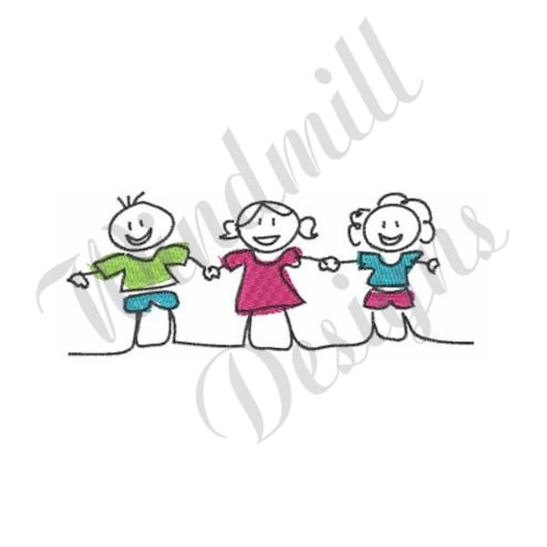 Stick Figure Embroidery Design - Etsy