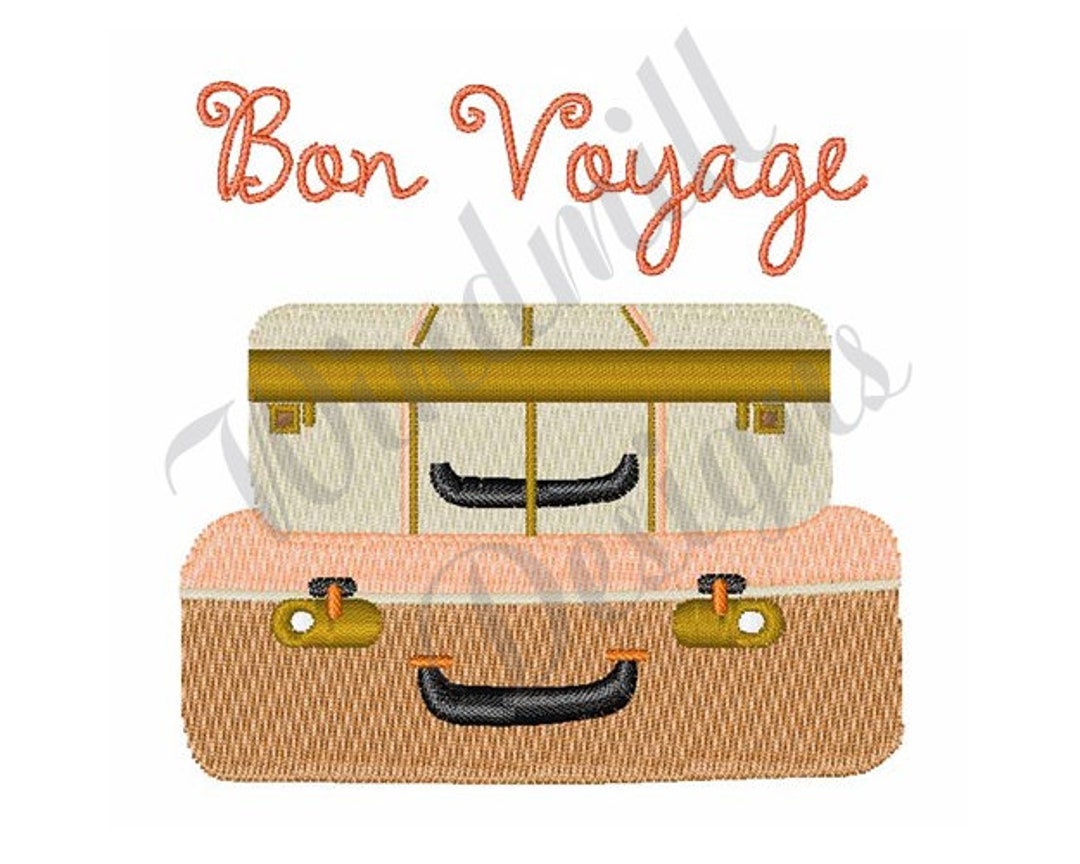 Bon Voyage Suitcases - Machine Embroidery Design, Embroidery Designs ...
