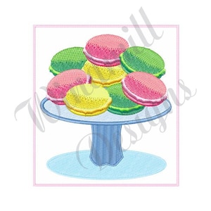 Macaroons Cookies Machine Embroidery Design, Embroidery Designs ...