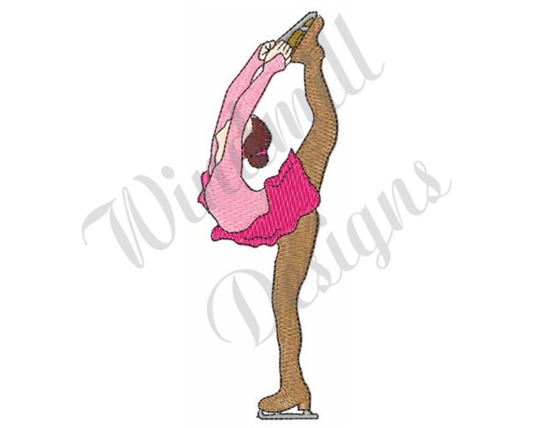Figure Ice Skater Machine Embroidery Design, Embroidery Designs ...