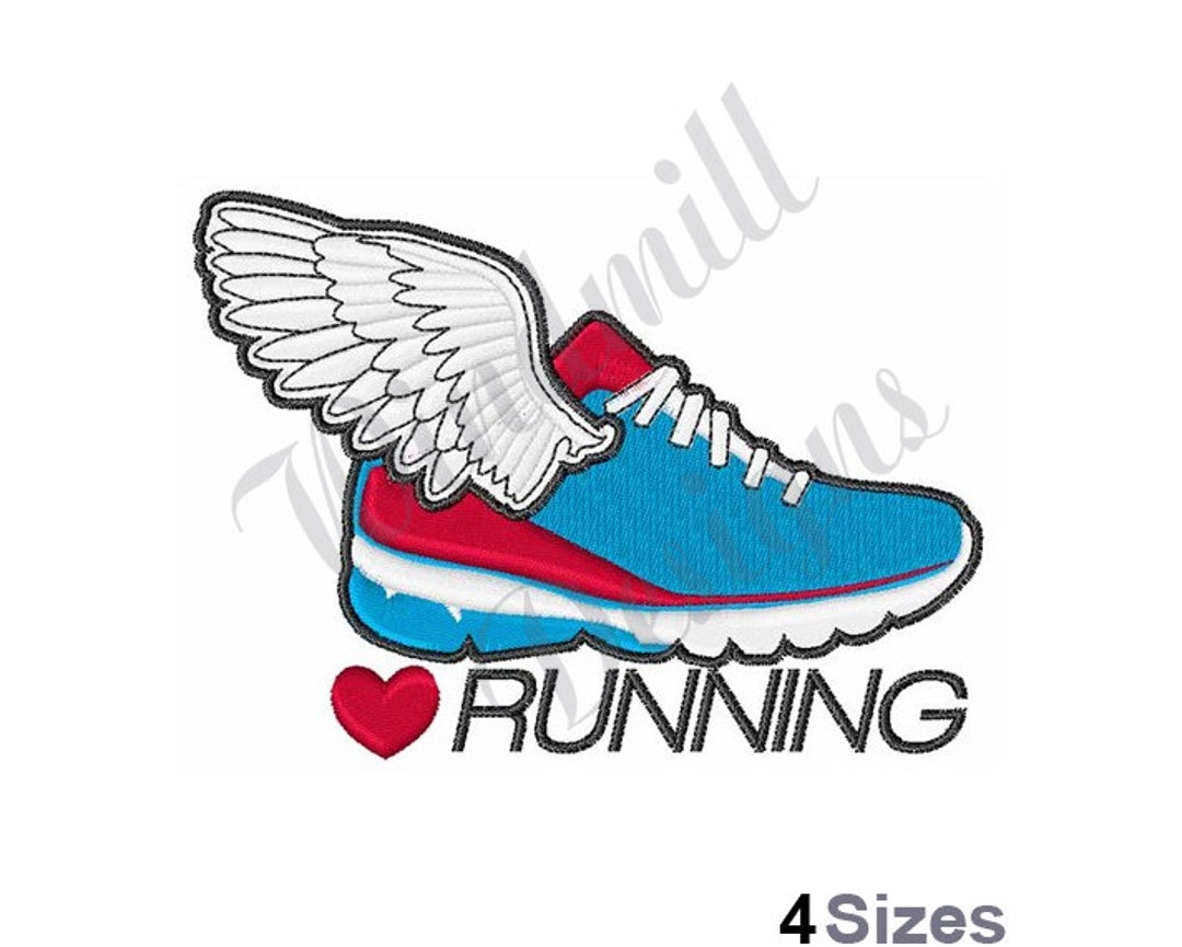 Love Running Shoe Machine Embroidery Design, Embroidery Designs ...