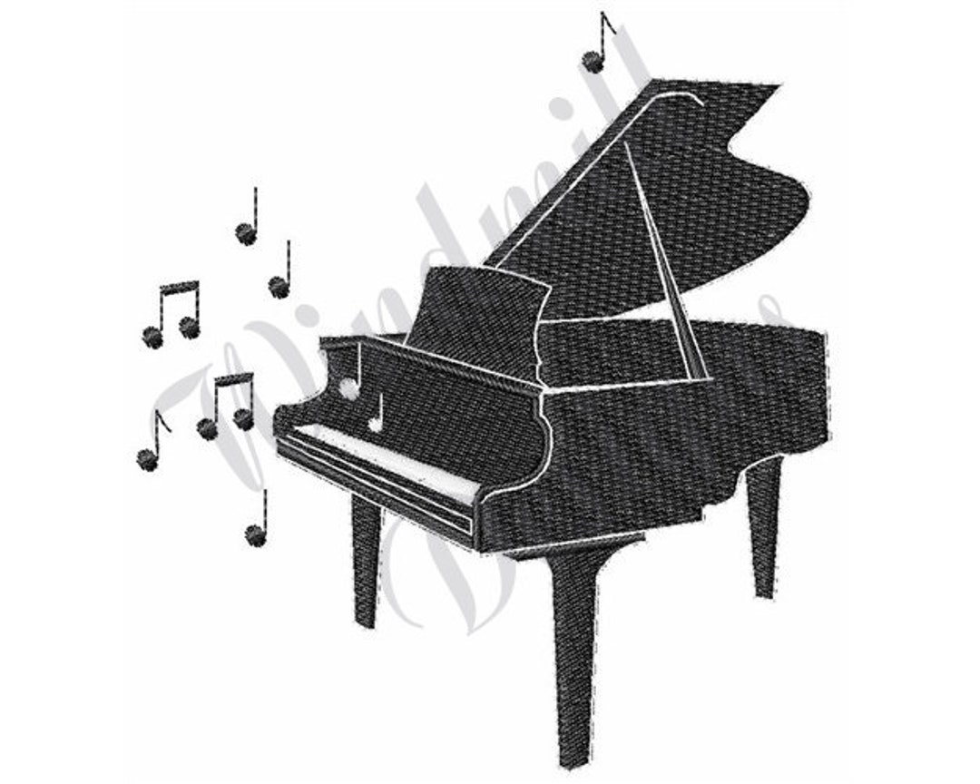 Grand Piano - Machine Embroidery Design, Embroidery Designs, Machine ...