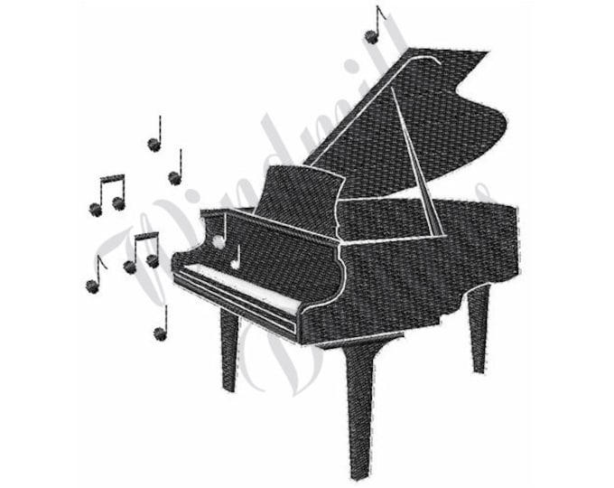 Grand Piano Machine Embroidery Design Embroidery Designs - Etsy