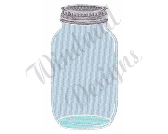 Mason Jar Machine Embroidery Design Embroidery Designs | Etsy
