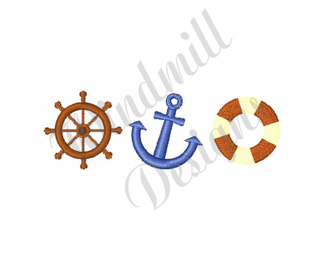 Nautical Icons - Machine Embroidery Design, Embroidery Designs, Machine ...