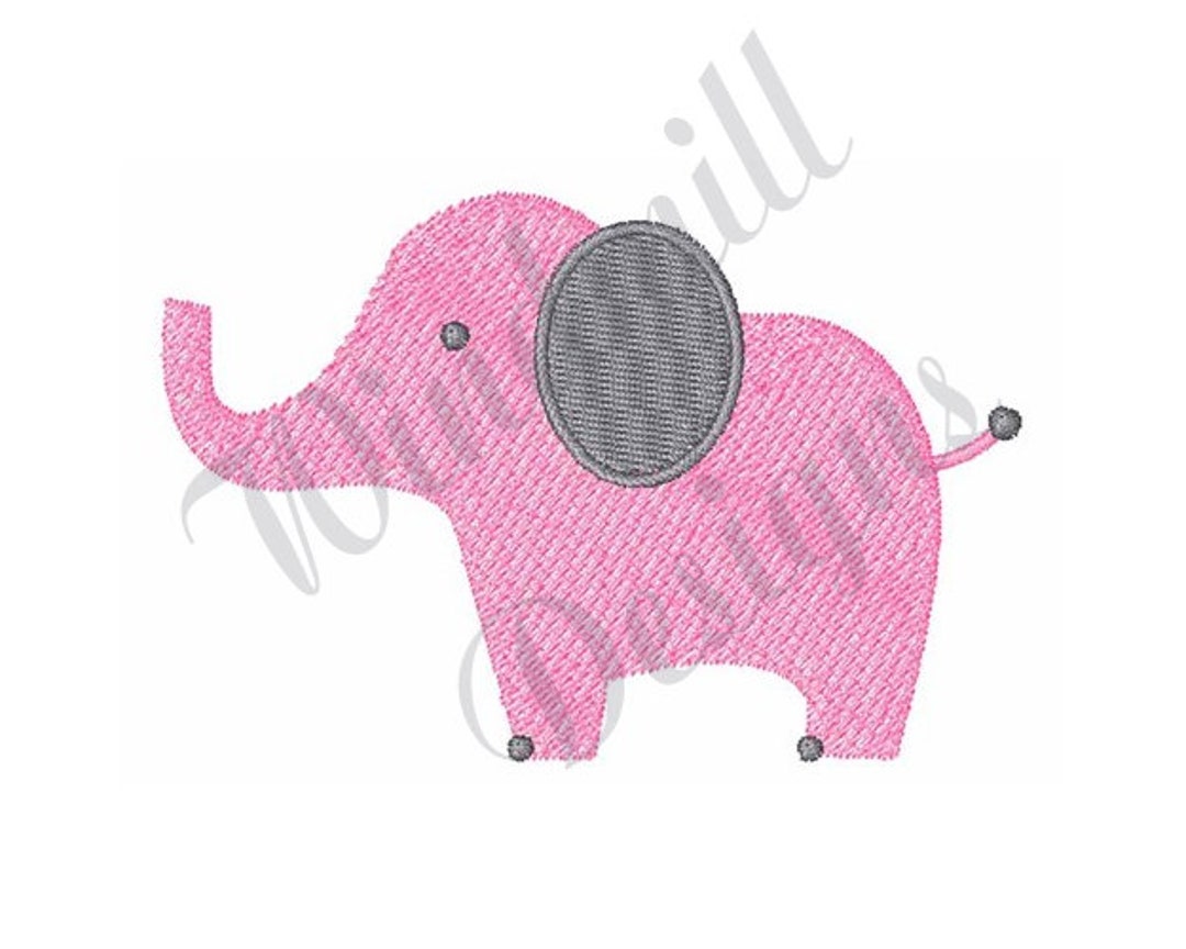 Pink Elephant - Machine Embroidery Design, Embroidery Designs, Machine ...
