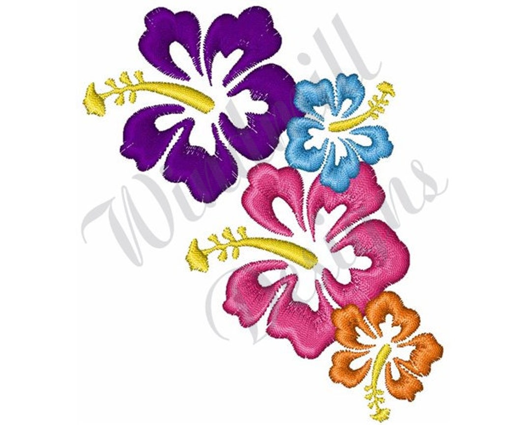 Hawaiian Flowers -machine Embroidery Design, Embroidery Designs ...