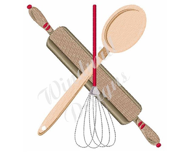 Baking Tools Rolling Pin machine embroidery design | Etsy