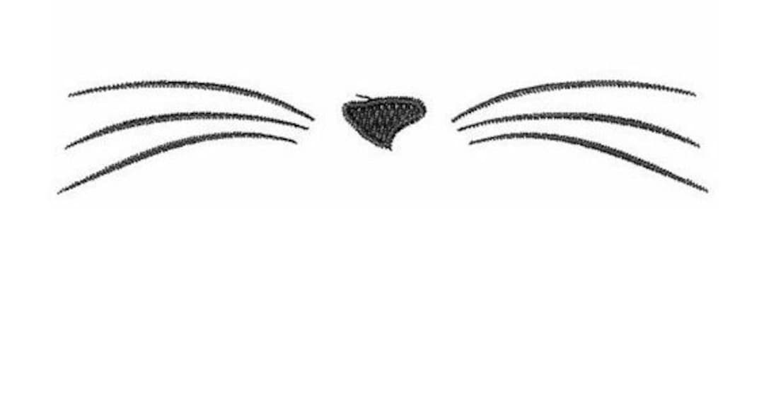 Cat Nose and Whiskers - Machine Embroidery Design, Embroidery Designs ...