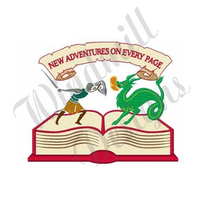 Reading Books - Machine Embroidery Design, Embroidery Designs, Machine ...