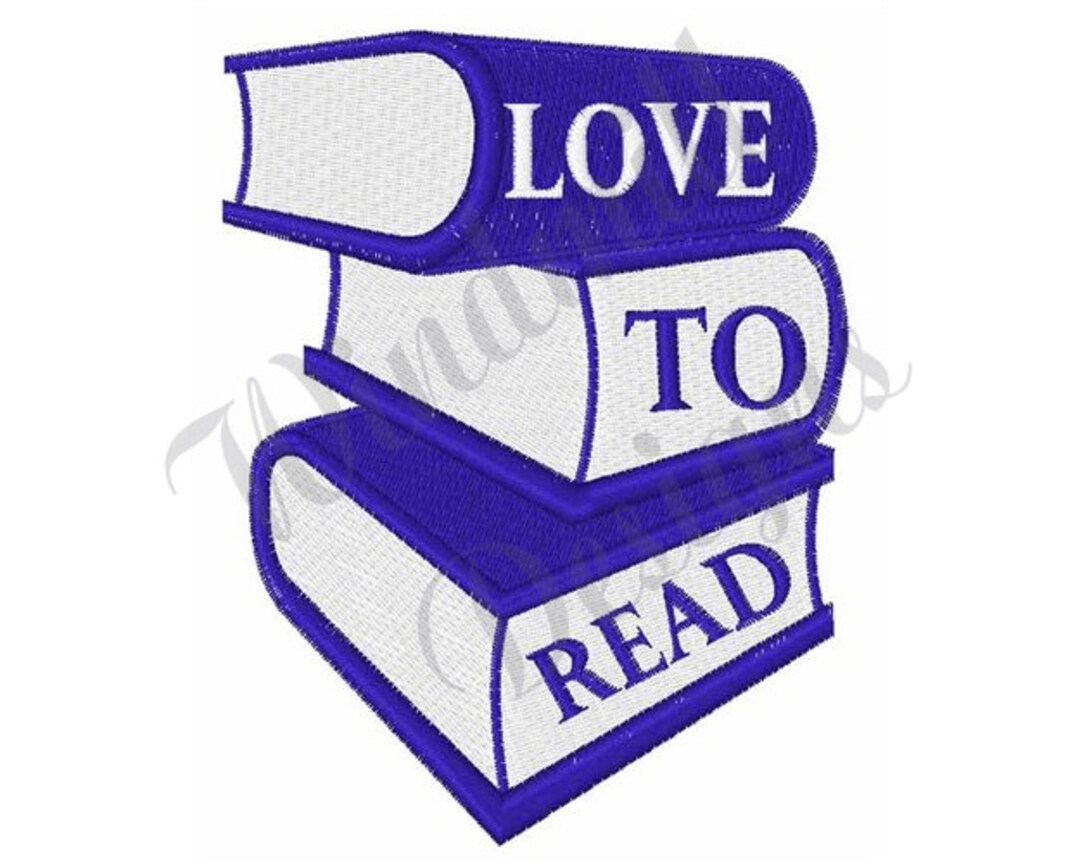 Love to Read Books Machine Embroidery Design, Embroidery Designs ...