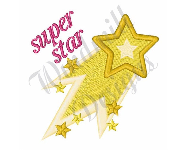 Super Star Machine Embroidery Design Shooting Stars | Etsy