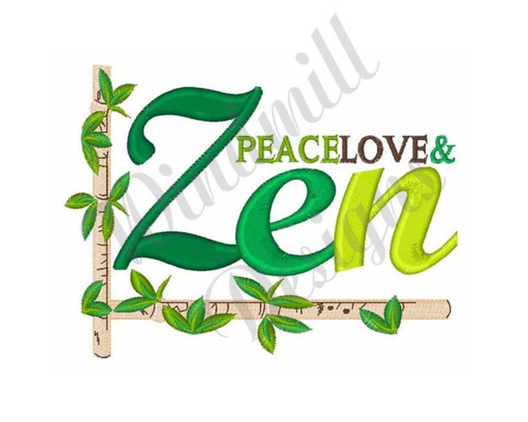Peace Love & Zen Machine Embroidery Design, Embroidery Designs, Machine ...