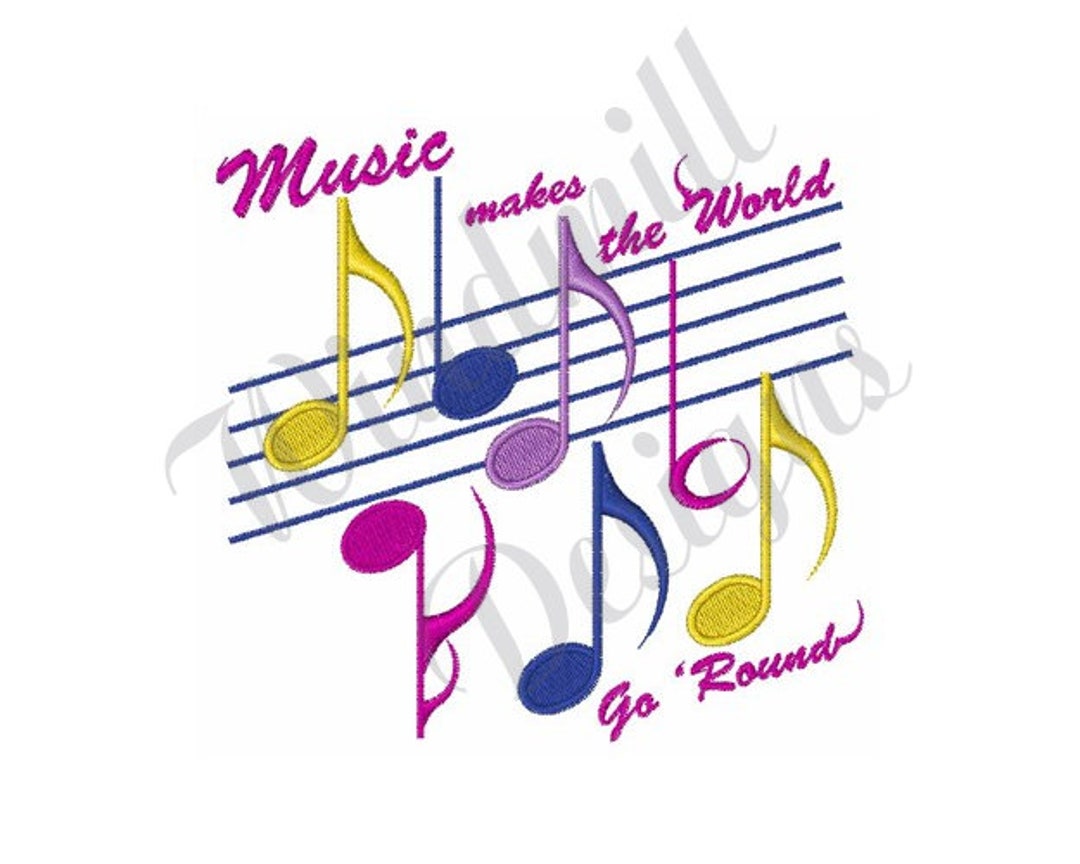 World of Music - Machine Embroidery Design, Embroidery Designs, Machine ...