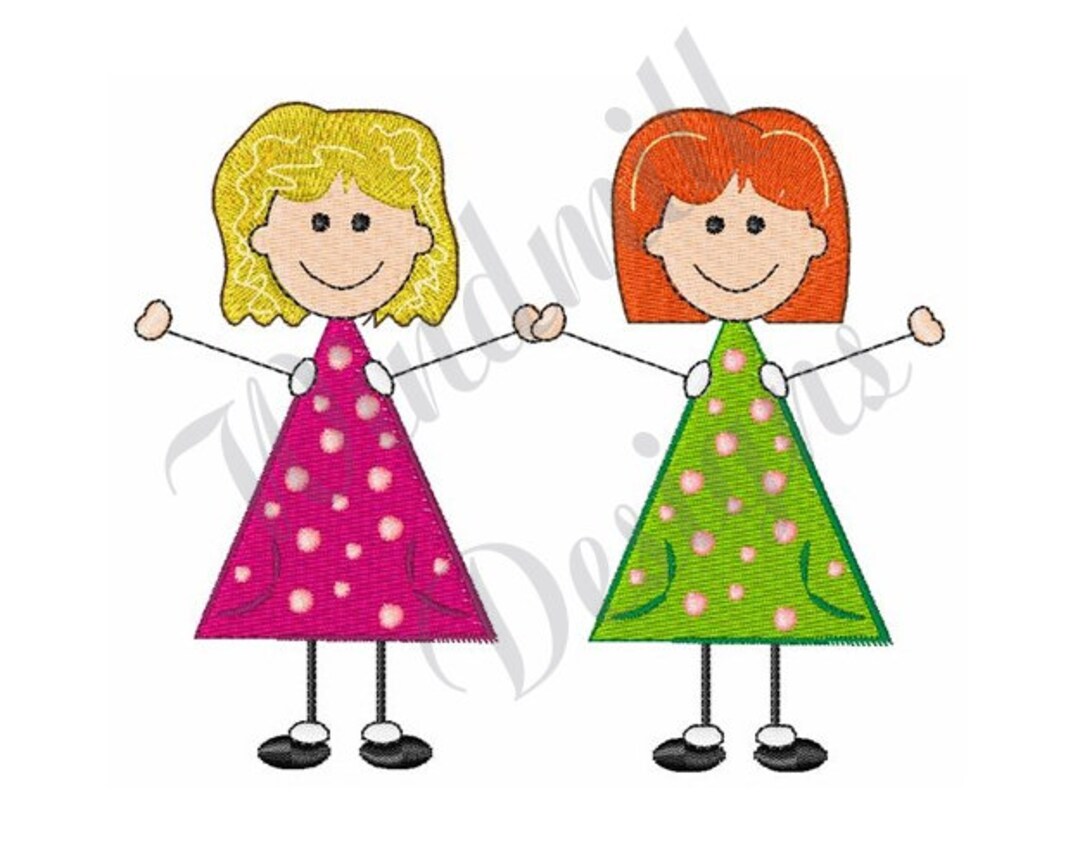 Stick Girls - Machine Embroidery Design, Embroidery Designs, Machine ...