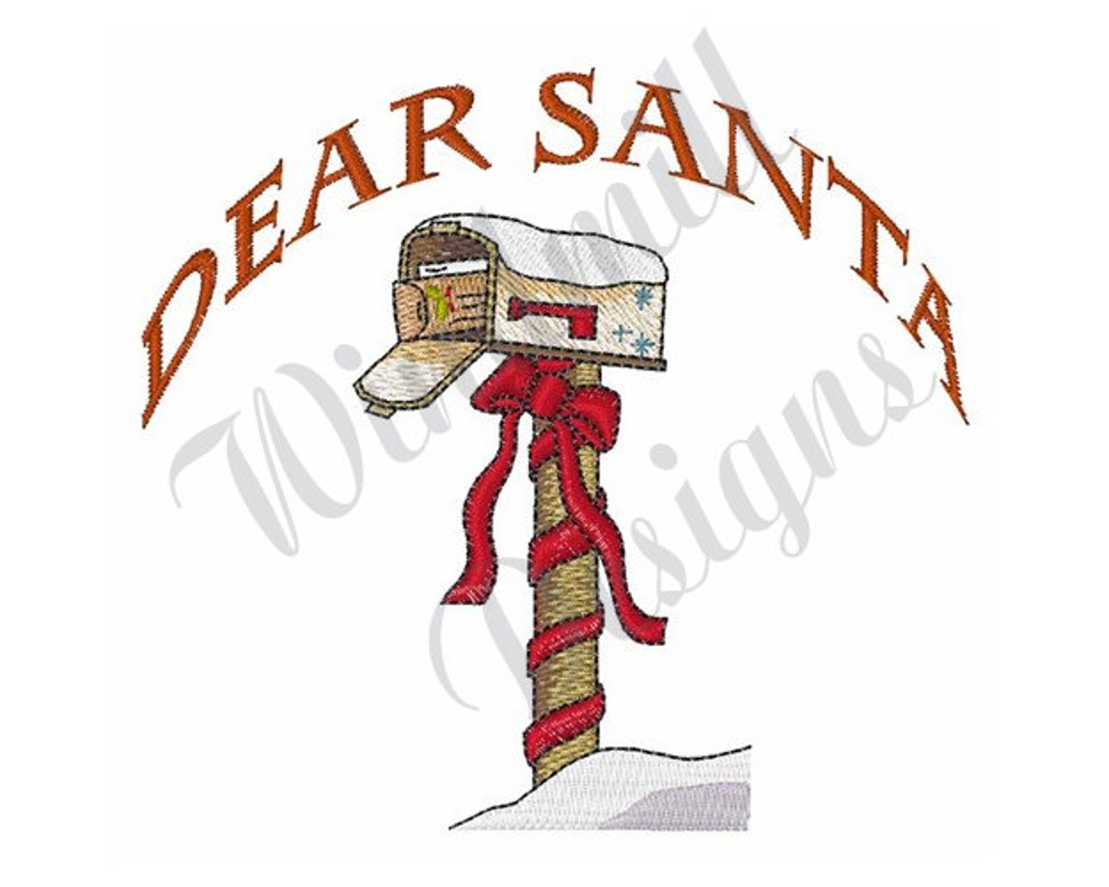 Dear Santa Letters Machine Embroidery Design Embroidery - Etsy
