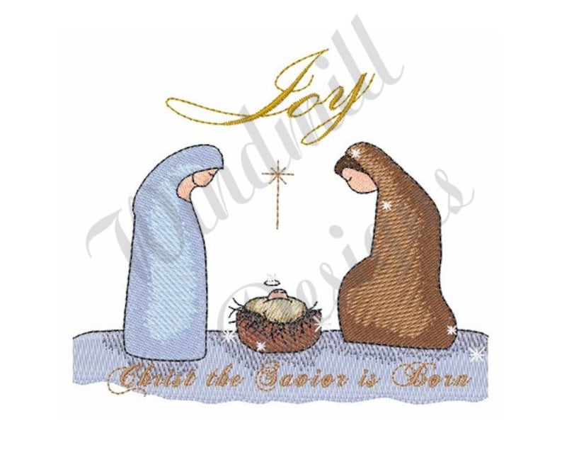 Nativity Scene Machine Embroidery Design Embroidery - Etsy