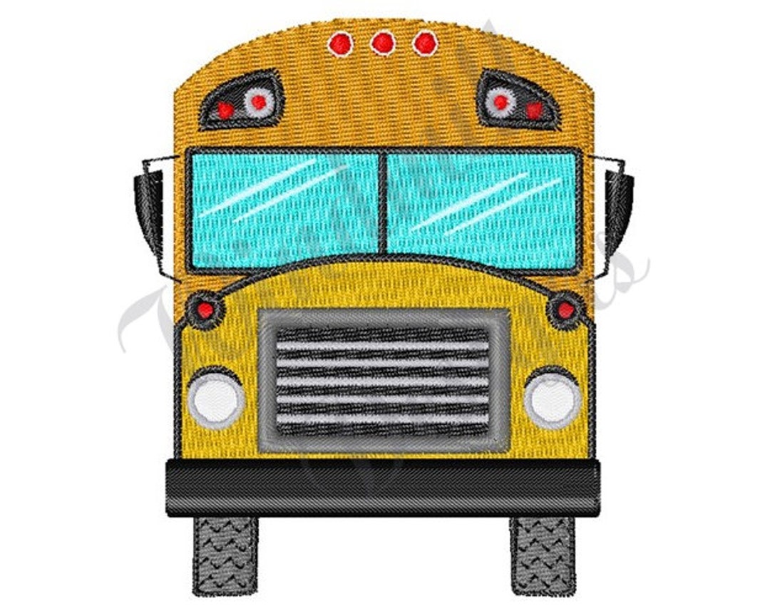 Yellow School Bus - Machine Embroidery Design - Etsy
