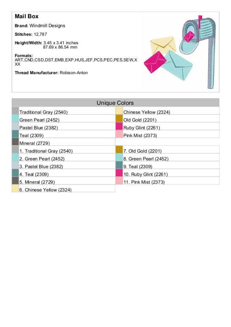 Mail Box Letters machine Embroidery Design Embroidery | Etsy