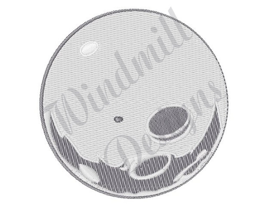 Full Moon Machine Embroidery Design Embroidery Designs | Etsy